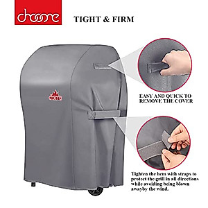 Chooone 32 Inch Grill Cover, Heavy Duty Waterproof Barbecue Gas Grill Cover, Windproof, UV and Fade Resistant, 600D BBQ Grill Cover for Weber Brinkman Char-Broil and More, Grey