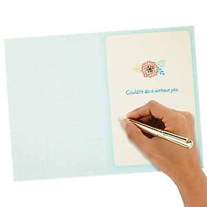 Hallmark Pack of Thank You Cards, 4 Cards with Envelopes (Keep Things Running Smoothly) for Nurses Day Cards, Admin Professional Day Cards, Appreciation