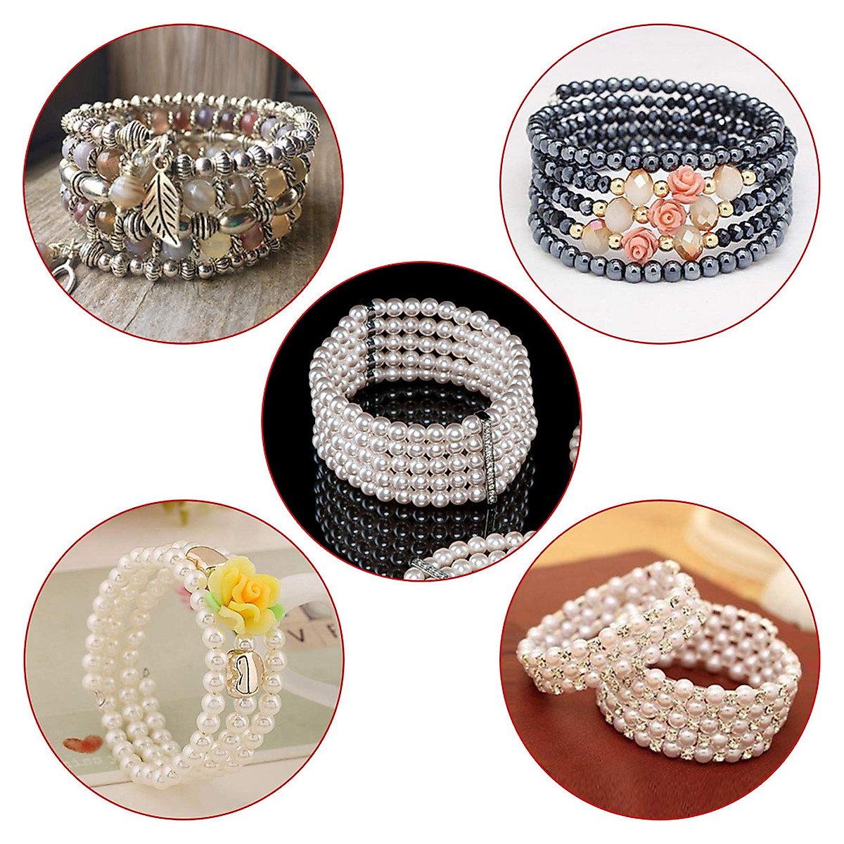 500 Loops Jewelry Wire Memory Beading Wire Steel Memory Wire Cuff Bangle Bracelet for Jewelry Making Supplies Art Creation Bracelet Necklace DIY Crafts Making Jewelry Making Dolls