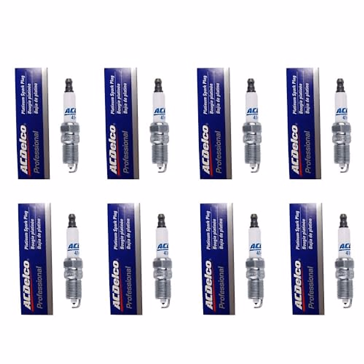 ACDelco 41-962 Professional Platinum Spark Plug, (8)
