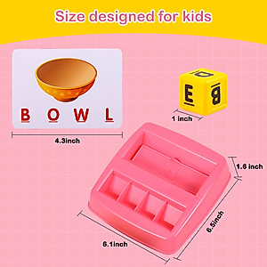 Fenikso Matching Letter Game, Alphabet Spelling & Reading Words, Objects & Color Recognition, Early Learning Educational Toy for Preschooler & Kindergarten Kids Over 3-8 Years Old, Best Gifts