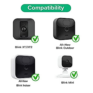 2Pack Adjustable Security Wall Mount Bracket for Blink Outdoor (3rd Gen) XT3, Blink XT / XT2, Blink Mini, Perfect View Angle for Your Blink Surveillance Camera - Black