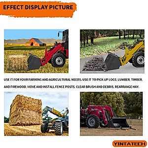 YINTATECH 43" 2000lbs Clamp on Pallet Forks Heavy-Duty Tractor Forks Compatible Tractor Bucket Forks for Tractor Attachments, Skid Steer, Loader Bucket