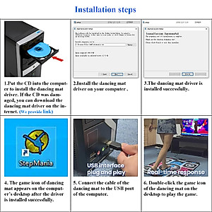 OSTENT USB Non-Slip StepMania Dancing Step Dance Mat Pad Blanket for PC Laptop Rhythm Windows Video Game