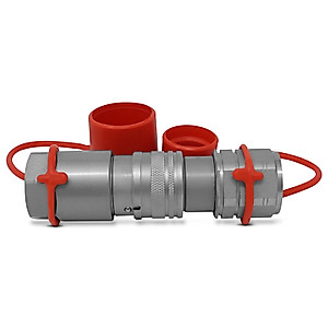 3/4" NPT Skid Steer Flat Face Hydraulic Quick Connect Couplers/Couplings Set w/Dust Caps