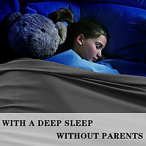 Ntomtuex Sensory Bed Sheet for Compression Reduced Pressure Weighted Blanket to Keep Nice Sleeping Comfortable with Light Breathable Polyester, Grey,38"x60"