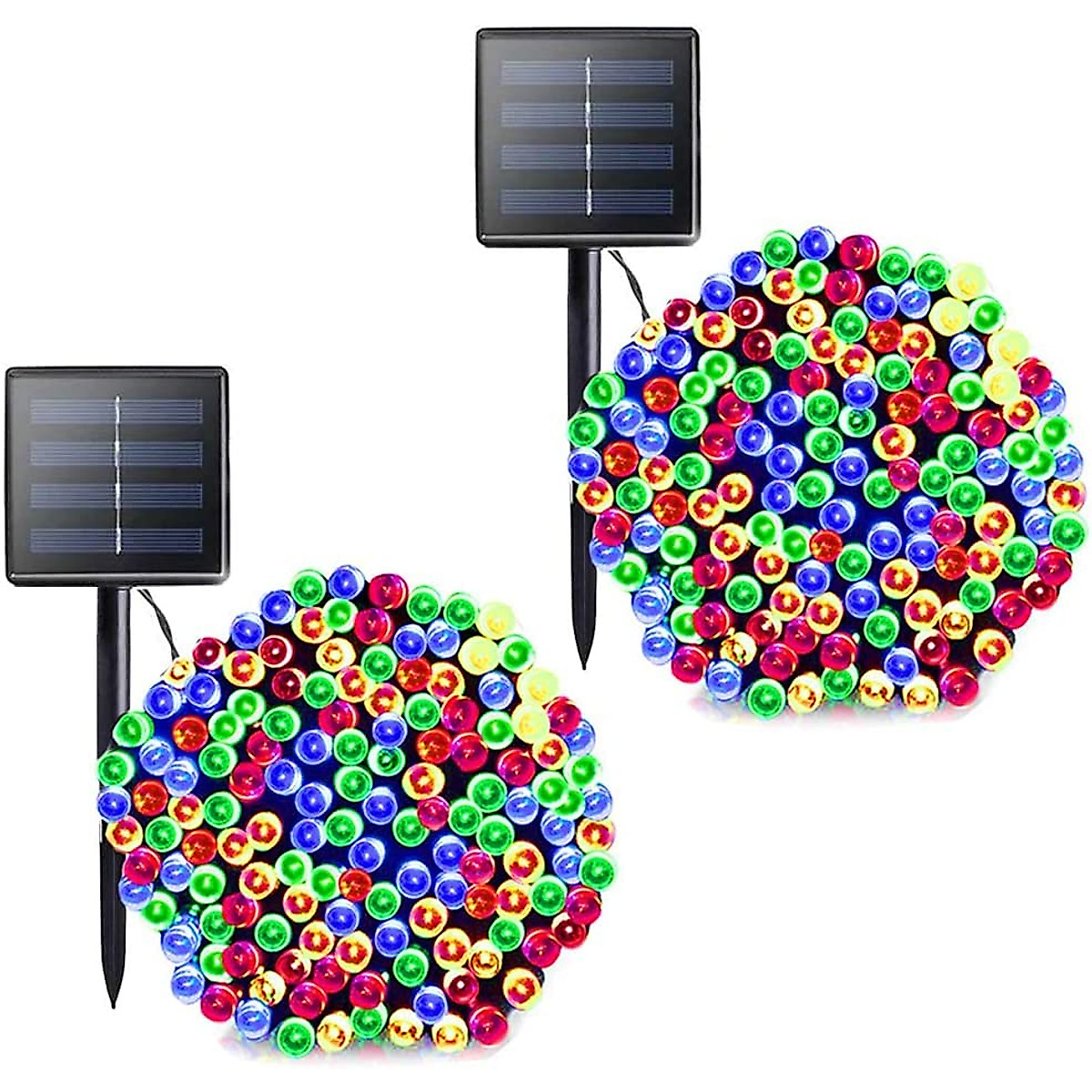 DOTOMP Solar Christmas String Lights, 72ft 200 LED 8 Modes Solar Powered Outdoor String Light Lighting Waterproof Fairy Lights for Xmas Tree Garden Homes Wedding Lawn Party Decor (2 Pack)