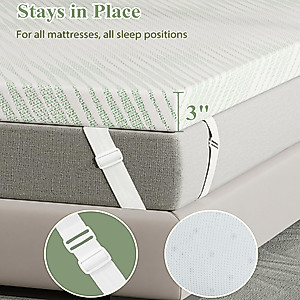 Sleepmax Memory Foam Mattress Topper Queen, 3 Inch Premium Soft Memory Foam Bed Topper with Washable Cover - Pressure Relief, CertiPUR-US Certified
