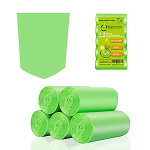 Mini Trash Bags, Inwaysin 1.2 Gallon Trash Bags, Small Bin Bags, 6L, 100Bags, Clear Green…