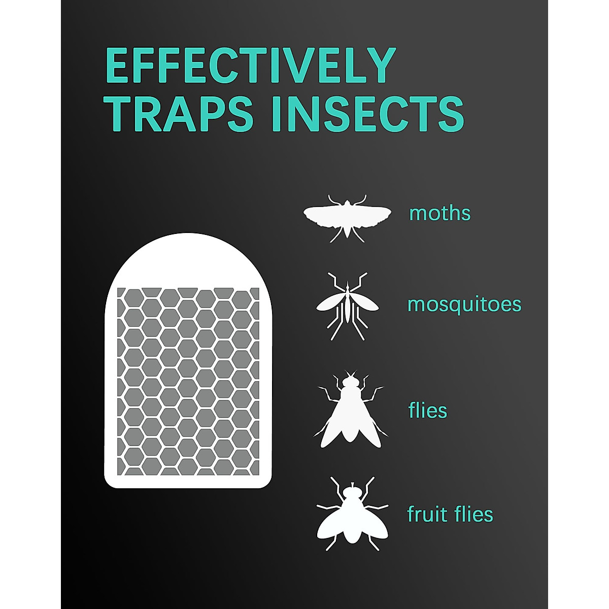 12 Pcs Flying Insect Trap Refill Compatible with LiBa FT06 Fly Trap Indoor for Home, Replacement Sticky Glue Cards for Plug-in Bug Light Trap