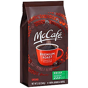 McCafe Premium Roast Decaf Ground Coffee (12oz Bags, Pack of 6)