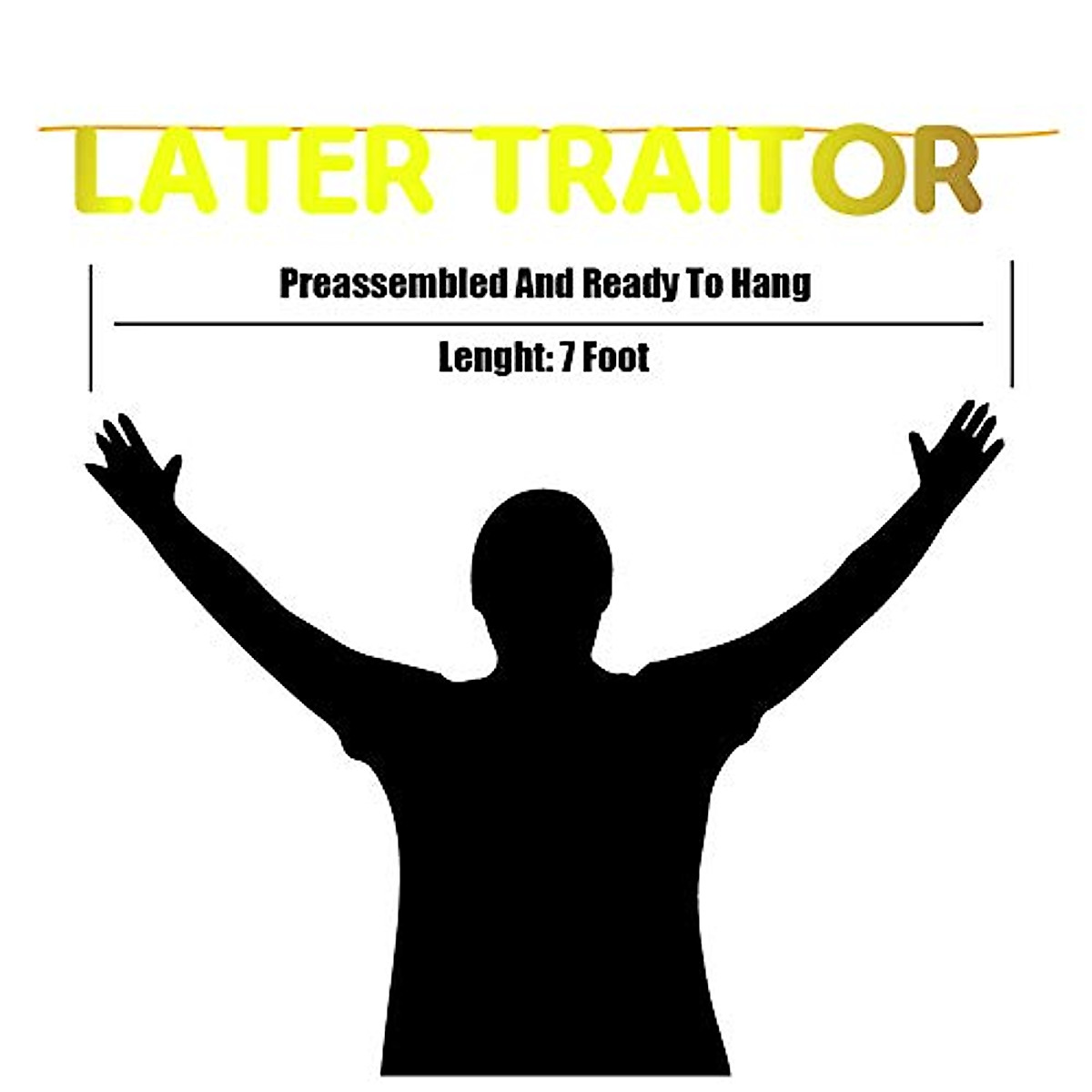 ROFLmart Funny Later Traitor Banner Going Away Last Day Office Party Decoration