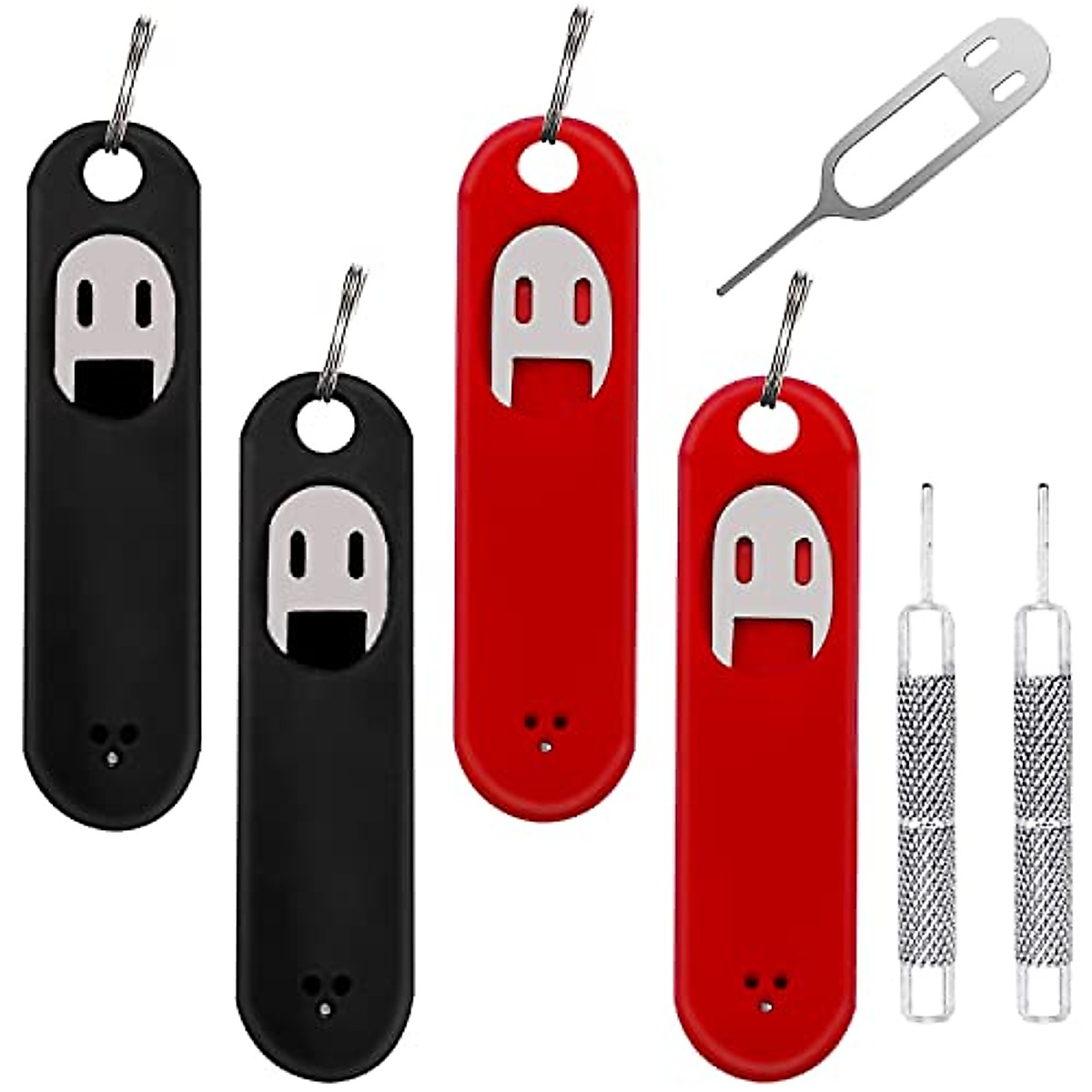 6 Pack SIM Card Removal Tool, Sim Card Tray Opening Tool Eject Pins Needle Opener Ejector Compatible with All iPhone Apple iPad HTC Samsung Galaxy Cell Phone Smartphone Watchchain Link Remover