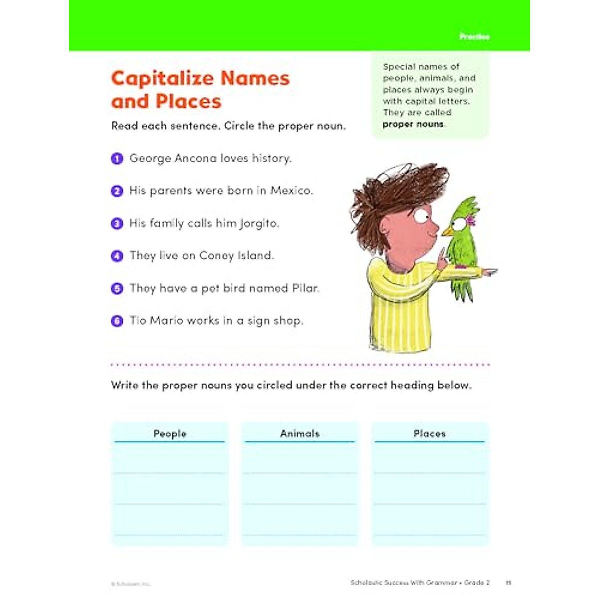 Scholastic Success with Grammar Grade 2 Workbook