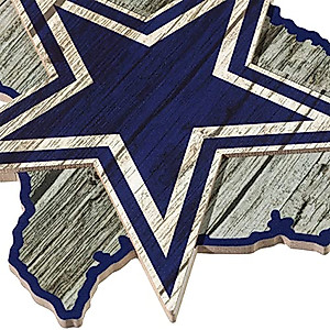 FOCO Dallas Cowboys NFL Wood State Sign