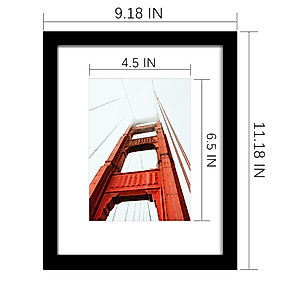 Wiscet 8x10 Picture Frame Set of 3, Display Pictures 5x7 with Mat or 8 x 10 Without Mat, Photo Frame for Wall Mounting or Tabletop Display, Black