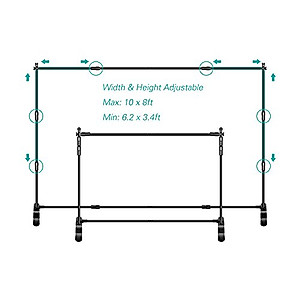 EMART 10 x 8ft (W X H) Photo Backdrop Banner Stand - Adjustable Telescopic Tube Trade Show Display Stand, Step and Repeat Frame Stand for Professional Photography Booth Background Stand Kit
