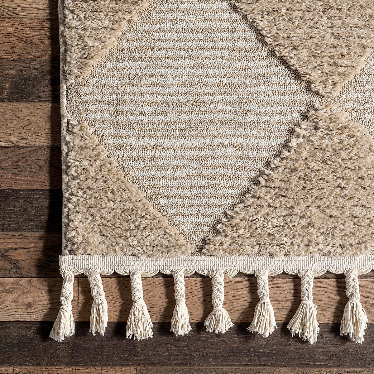 nuLOOM Marissa Trellis 7x9 Area Rug for Living Room Bedroom Dining Room Kitchen, Beige/Ivory