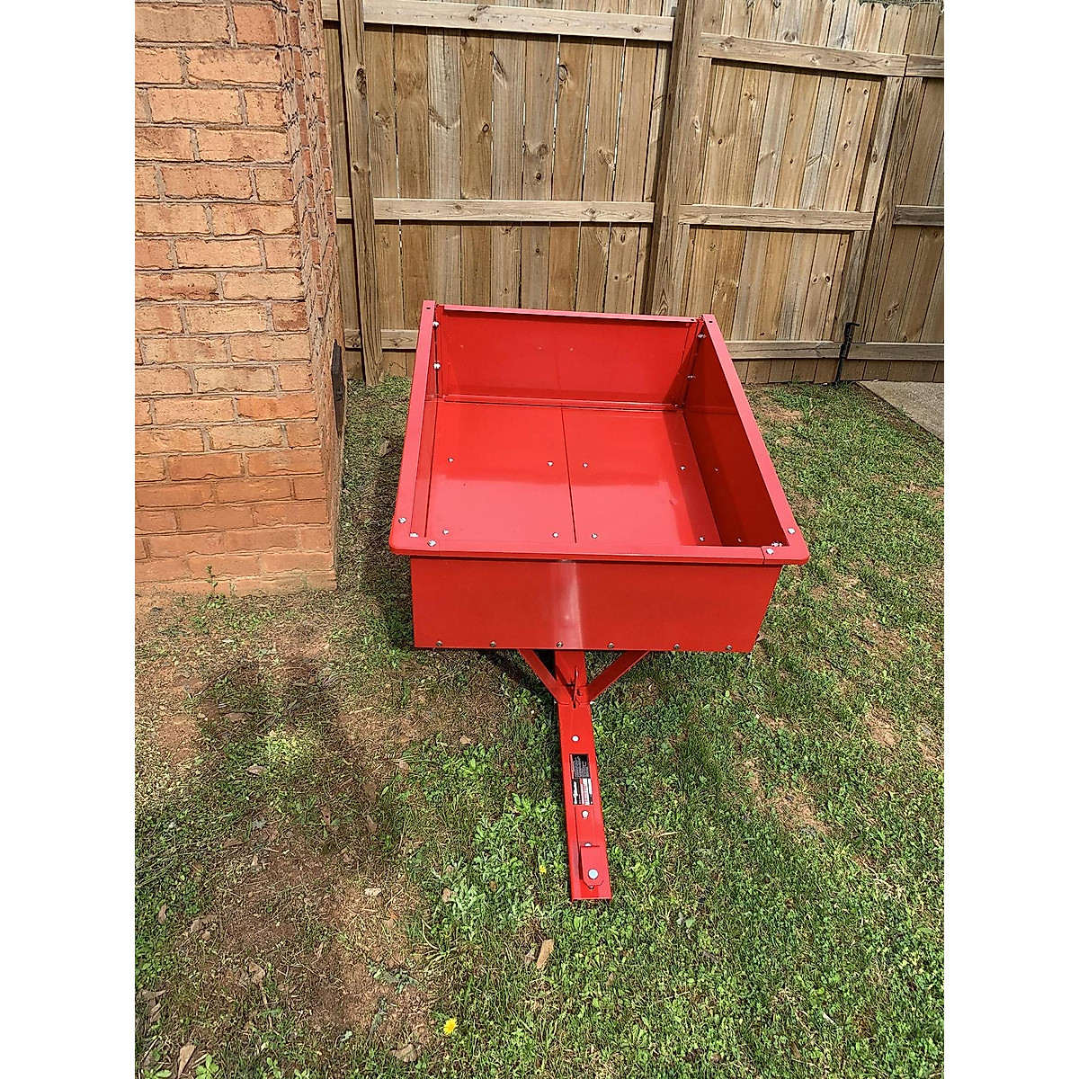 Haul Master 10 Cu. Ft Dump Tilt Trailer Cart for Lawn Garden with Removable Tailgate 600 lb Capacity