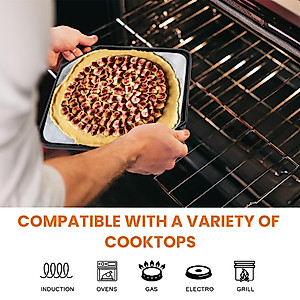 GGC Cast Iron Reversible Griddle, 2-In-1 Griddle Pan for Gas Grills and Stove Tops, 10 x 10 Square Baking Flat and Ribbed Griddle Plate