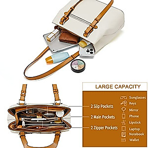 BOSTANTEN Women Handbag Genuine Leather Shoulder Bag Soft Designer Top Handle Purses Beige