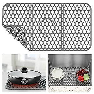 3 -in-1 Kitchen Sink Stopper Strainer,304 Stainless Steel Pop Up Sink Stopper Anti-Clogging Sink Strainers for Kitchen Sink Accessories for US Standard 3-1/2 inch Drain Filter (Gray)