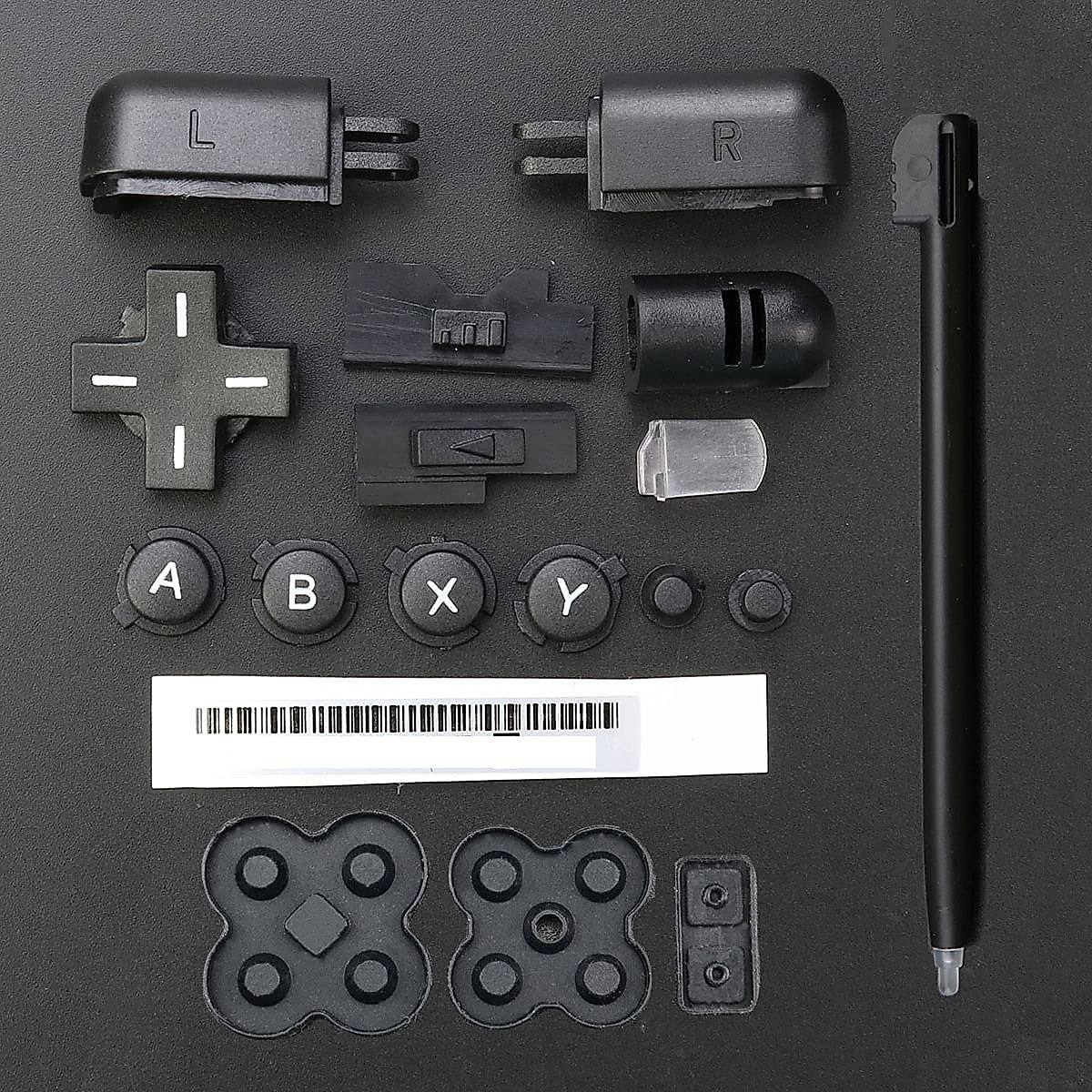 NSLikey ABXY L R D Pads Cross Button Full Button Set + Conductive Button Pad + Stylus Touch Pen + Label for Nintendo DS Lite NDSL Replacement (Gold)