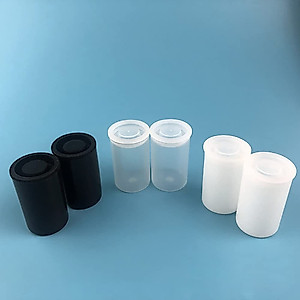 UUYYEO 10 Pcs Plastic Film Canisters Clear Plastic Cannisters with Lids Film Roll Container Empty Storage Tube