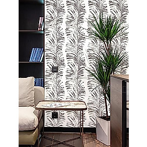 Modern Peel and Stick Wallpaper Boho Contact Paper for Cabinets Brown Wallpaper for Bedroom Self Adhesive Wallpaper Removable Stripe Wall Paper for Nursery Herringbone Shelf Drawer Liner17.3” x 78.7”