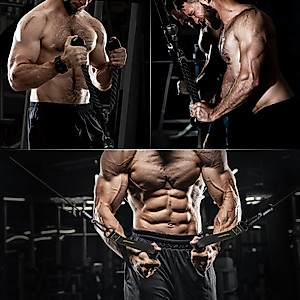 VAVOSPORT Fitness LAT and Lift Pulley System Gym - Upgraded LAT Pull Down Cable Machine Attachments, Loading Pin, Handle and Tricep Rope, for Biceps Curl, Forearm, Triceps Exercise Gym Equipment