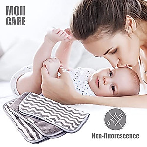 15 Pack Baby Washcloths - Super Soft Absorbent Wash Cloths for Boy and Girl, Newborn Essentials Baby Clothes, Gentle on Sensitive Skin for Face and Body, 10" by 10", Grey