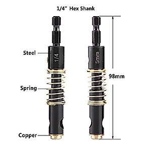 Watris Veiyi Self Centering Hinge Drill, Centering Bits, Hex Shank Center Drill Bit Set, Center Hole Bit, Door Window Cabinet Centering Drill Bits Hinge Opening Tool(5mm&1/4")