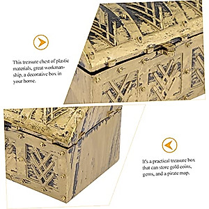 HOLIDYOYO 4 Pcs Boxes Pirate Chest Childrens Jewelry Box Jewelry Gift Boxes Storage Cubes Retro Pirate Box Pirate Coin Box Jewelry Storage Container Treasure Chest Pirate Party Favors