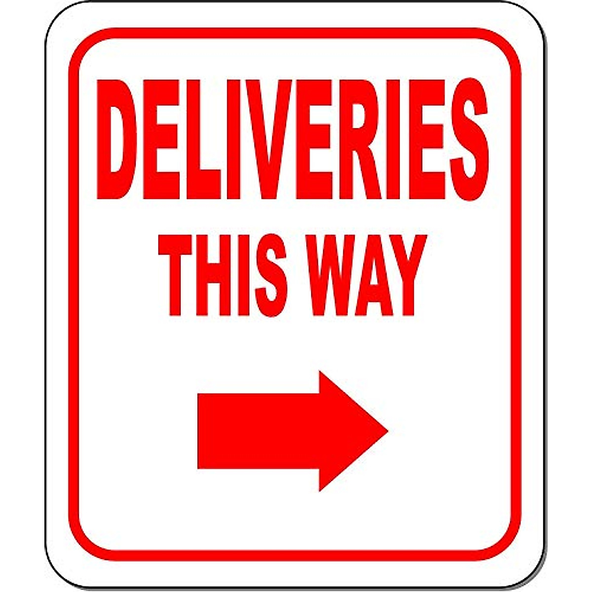 Deliveries This Way w/Right Arrow Outdoor Sign - Delivery Driver Delivery Instructions for My Packages from Amazon, FedEx, USPS, UPS - Indoor Outdoor Signs for Home, Work - 8.5" x1 0"