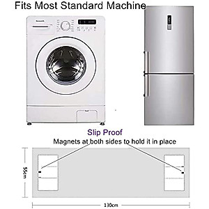 Bettop Yellow Blooming Sunflowers Black Washer And Dryer Top Covers, Fridge Dust Proof Cover, Multi-Purpose Washing Machine Top Cover Front Load, With Storage Organizer Bags,One Size