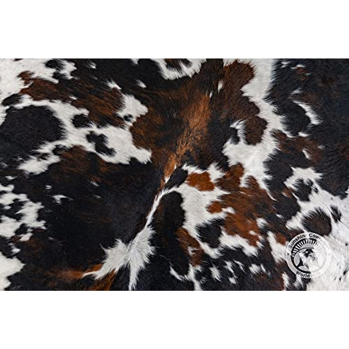 Genuine Brindle Tricolor Cowhide Rug XL 6 x 7-8 ft. 180 x 240 cm