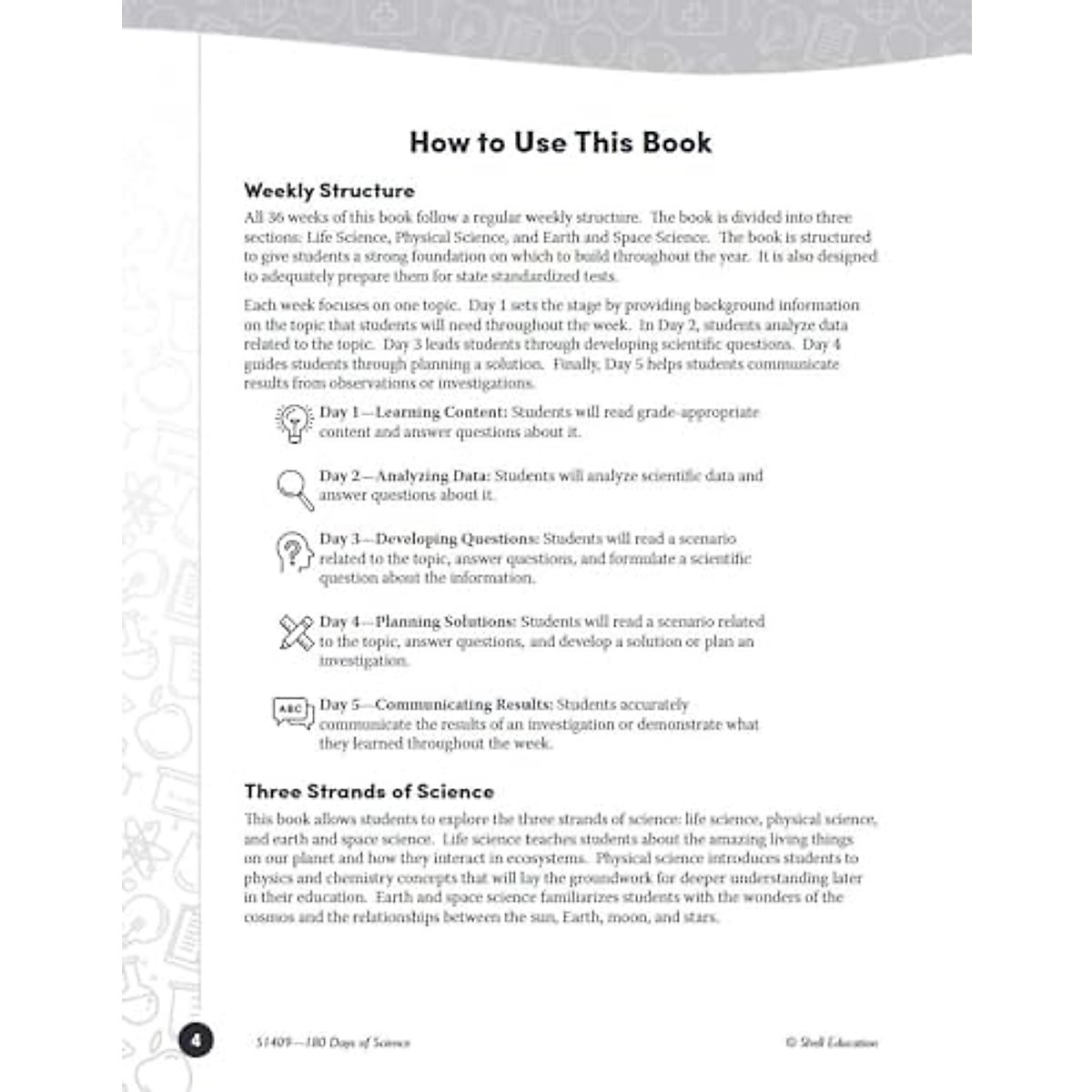 180 Days™: Science, Earth and Space Science for 3rd Grade Practice Workbook for Classroom and Home, Cool and Fun Practice Created by Teachers (180 Days of Practice)