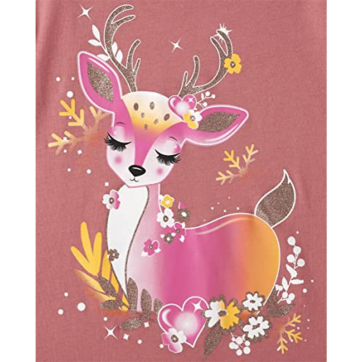 The Children's Place Girls Animal Long Sleeve Graphic T-Shirts,Multipacks Winter Deer/Owl/Unicorn 3-Pack Large
