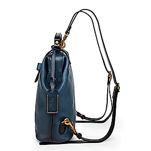 OLD TREND Genuine Leather Pamela Backpack (Navy)