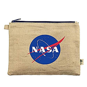 Ink Trendz® NASA Meatball Logo Zipper Hemp Pouch Pencil, Tool Bag Cosmetic Bag (NASA Meatball Logo)