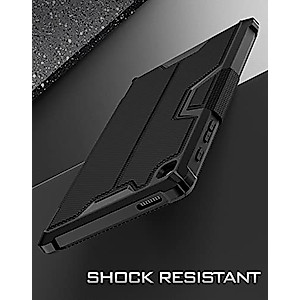 Poetic Explorer Heavy Duty Folio Case Designed for Samsung Galaxy Tab A7 Lite 8.7 Inch (SM-T220/T225/T227),Two Layers Tough Drop Protection Stand Protective Case Cover, Black