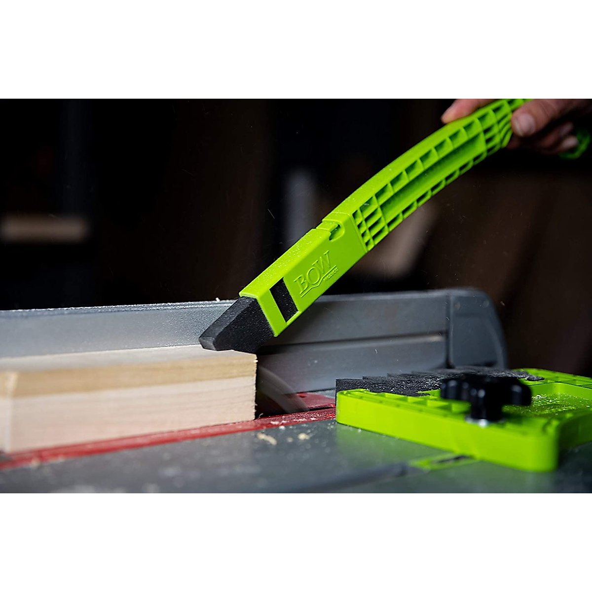 BOW Products PushPRO PP1 - Push Stick for Table Saws - EVA Tipped Push Block That Reduces Vibrations and Improves Material Grip - Woodworking Tools and Safety Accessories