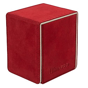 Ultra Pro - Vivid Alcove Flip Deck Box (Red) - Protect and Store up to 100 Double Sleeves Standard Size Cards, Perfect for Sports Cards, Gaming Cards & Collectible Trading Cards