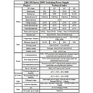 NVVV LRS-350-12 Switching Power Supply 12V 29Amp Enclosed Switchable Power Supply