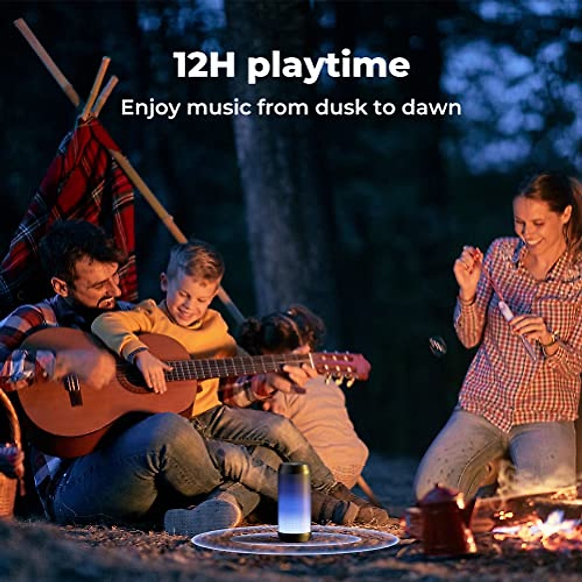 ELEHOT Direct Bluetooth Speakers Portable Wireless Speaker with True Wireless Stereo and Dual Pairing Stereo Loud Volume Color Change Mode (Blue)