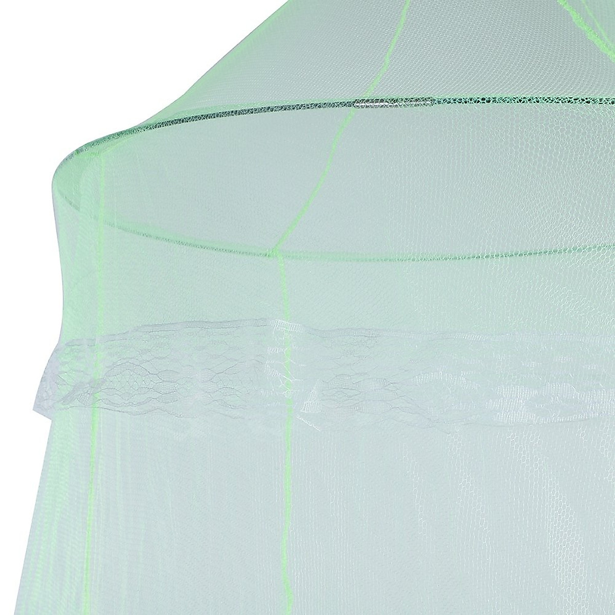 Bed Netting Elegant Ruffle Lace Bed Canopy for Little Princess Baby Children (Green)