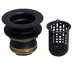 Westbrass Junior Basket Style Bar Sink Strainer, Matte Black, D218-62