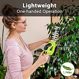 SnapFresh Cordless Grass Shears - Portable 2-in-1 Hedge Trimmer, 7.2V Electric Handheld Trimmer, Lightweight & Safe Hedge Shears with 1 Charger, Grass Cutter Machine for Garden & Lawn, Garden Supplies