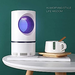 Bug Zapper, Electric Mosquito & Fly Zappers/Killer - Insect Attractant Trap Powerful Bug Zapper Light, Hangable Mosquito Lamp for Home, Indoor, Outdoor, Patio (White)