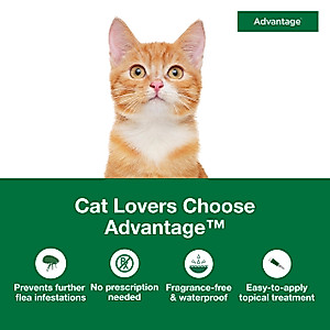 Advantage Topical Cat Flea Treatment and Prevention for Small Cats 2-9 lbs. | Apply Flea Drops Monthly | 2 Treatments